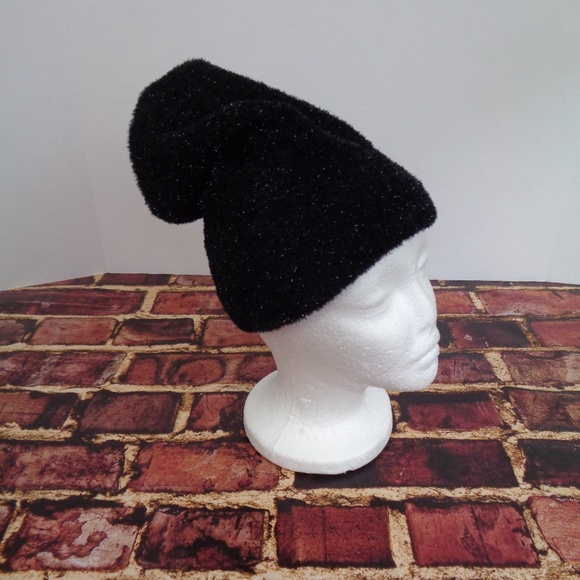 Accessories | Womans Black Silver Sparkle Metallic Hat One Size | Poshmark